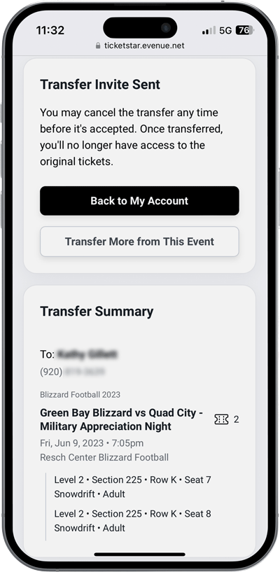 Manage Mobile Ticket | TicketStar